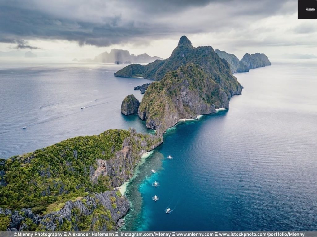 Rain Clouds Tapiutan Strait, El Nido, Matinloc Island, Philippines ...