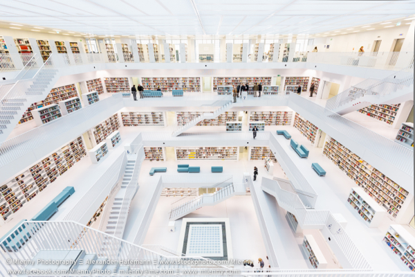 Modern New Public Library, Stuttgart, Germany - Mlenny Photography ...