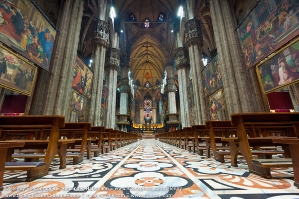 Duomo di Milano Cathedral Interior View Milan, Italy - Mlenny Photography